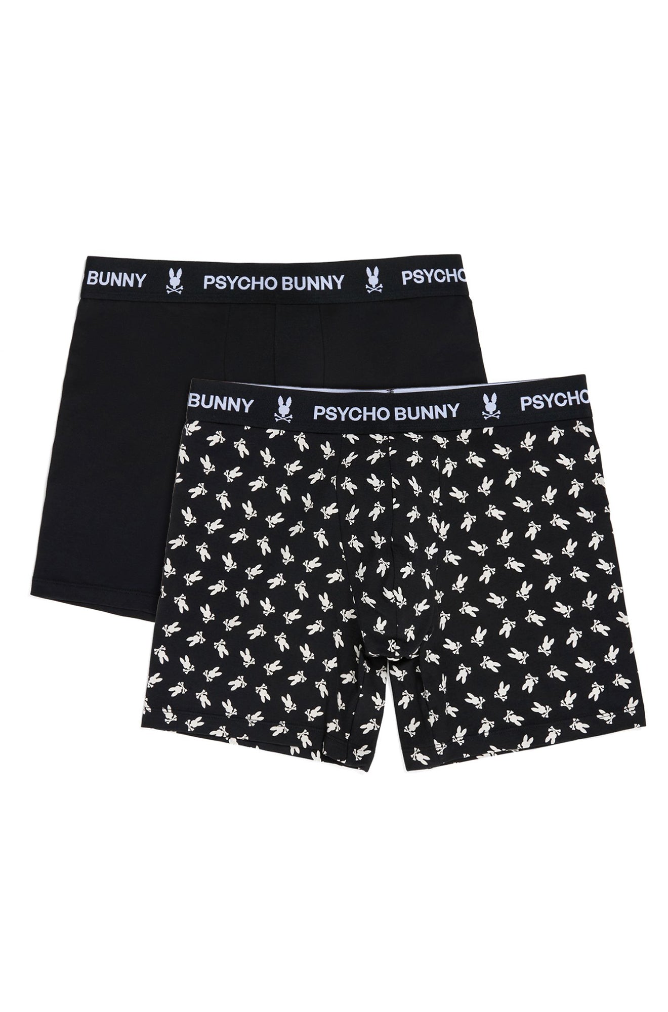 Men's 2-pack boxers by Psycho Bunny | Solid B6V601Z1CM Black | Boutique ...