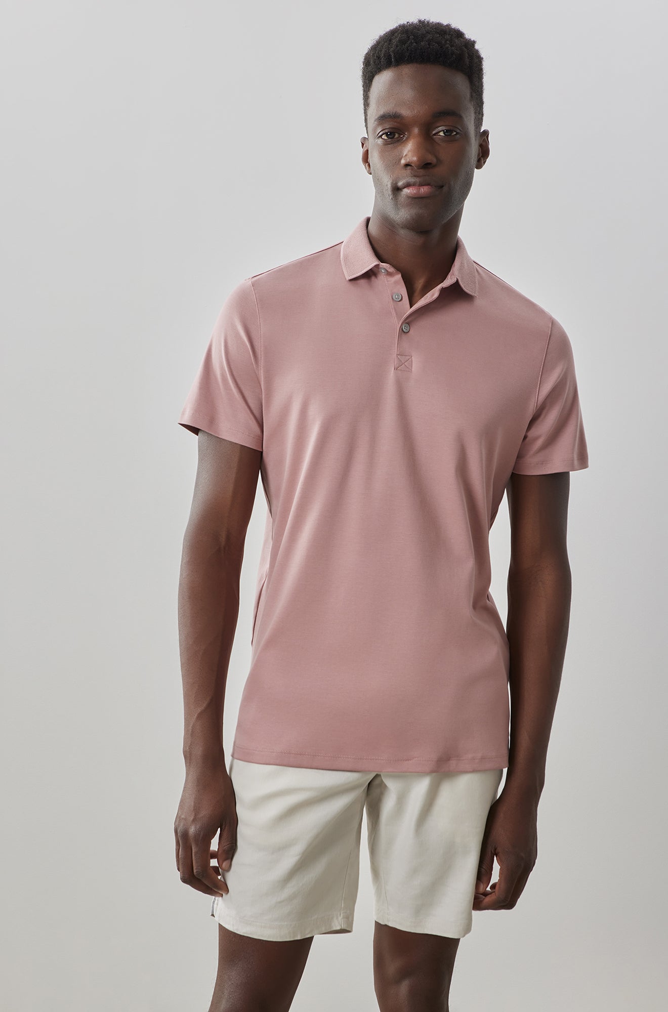 Polo honeycomb pour homme par Robert Barakett | Georgia RB11016 Corail ...